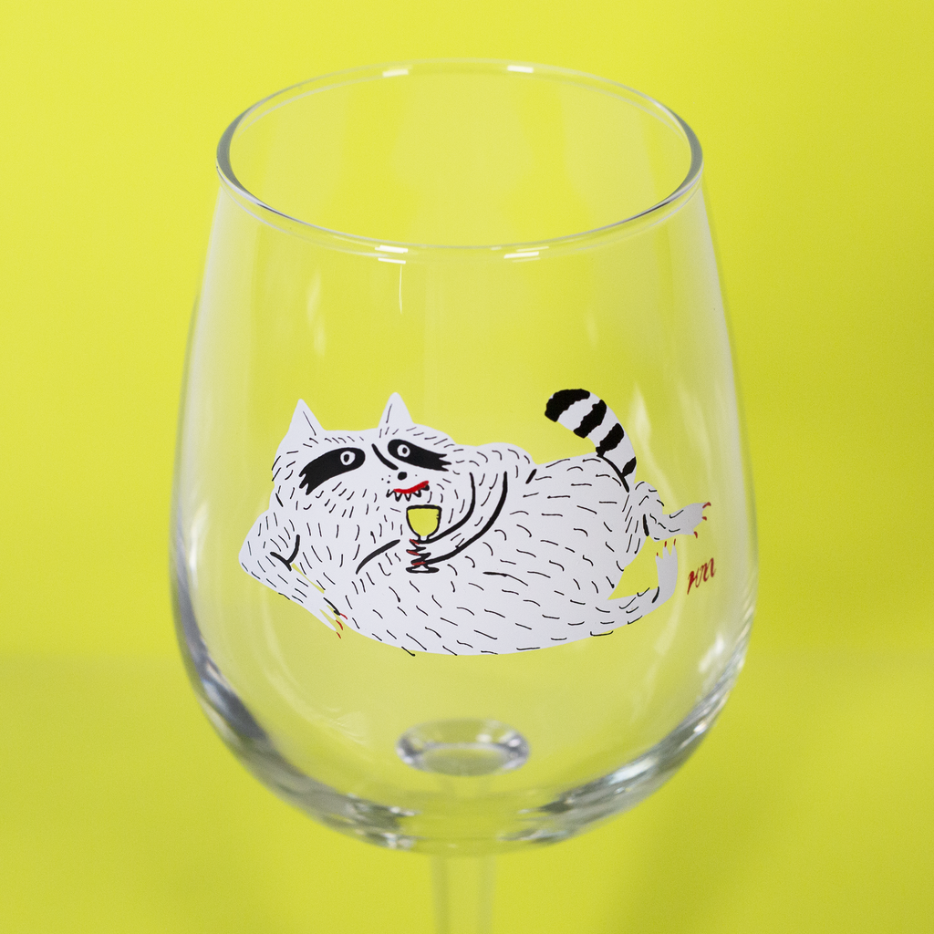 Raccoon Wine Glass – Kristina Micotti
